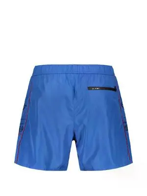 Iceberg Logo Print Swim Shorts - Blue