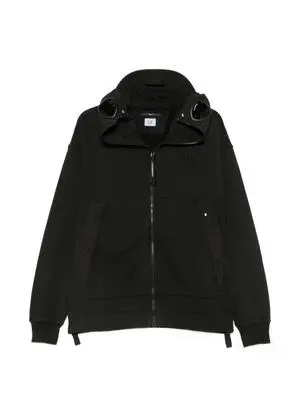 C.P. COMPANY Goggle Detail Zip-up Sweatshirt - Black