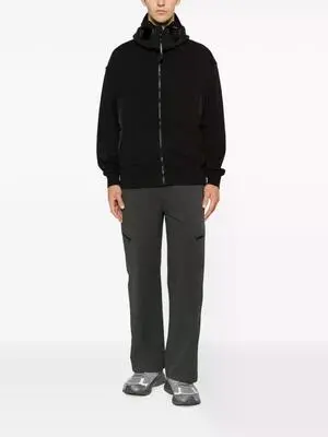 C.P. COMPANY Goggle Detail Zip-up Sweatshirt - Black