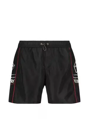 Iceberg Logo-print Swim Shorts - Black