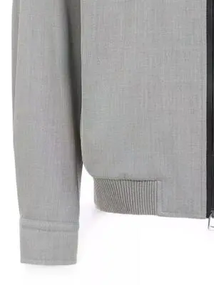 Brioni Iridescent Wool Zip-up Jacket
