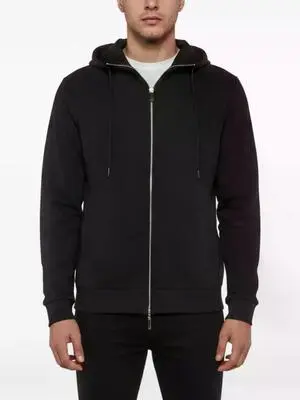 Emporio Armani Printed Zip-fastening Hoodie - Black