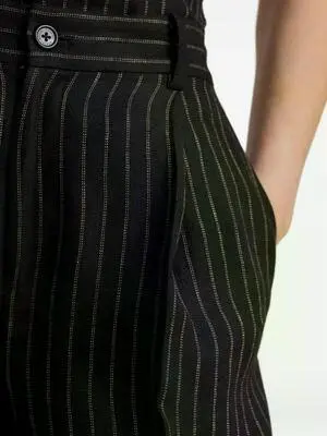 Ralph Lauren Chalk-stripe Linen Palazzo Pants