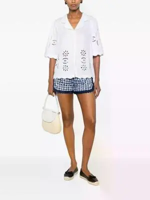 ORSINA Gingham Bandana-print Shorts