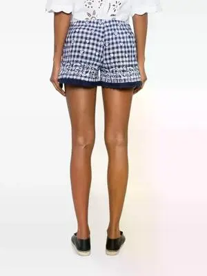 ORSINA Gingham Bandana-print Shorts