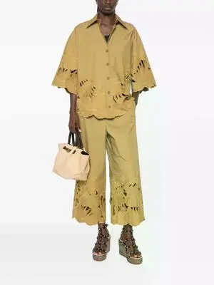 Zimmermann Mahon Cut-out Embroidered Shirt - Neutrals