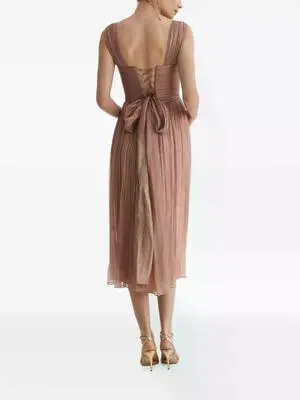 FRAMBOISE Rialto Pleated Midi Dress