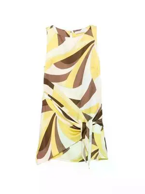 Faithfull The Brand Geometric Print Sleeveless Mini Dress