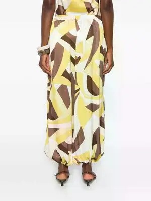 Faithfull The Brand Kortez Geometric Print Balloon Trousers - Yellow