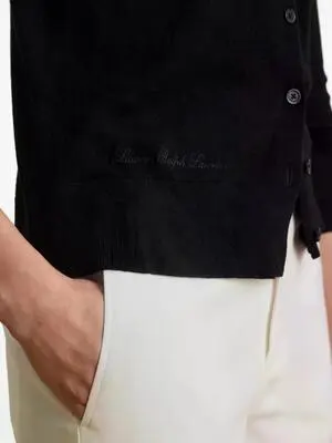 Ralph Lauren V-neck Embroidered Logo Cardigan