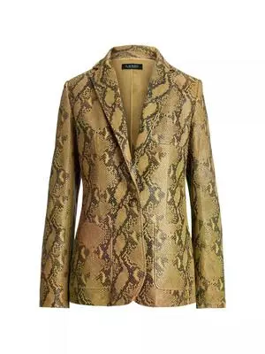 Ralph Lauren Python-embossed Lambskin Blazer