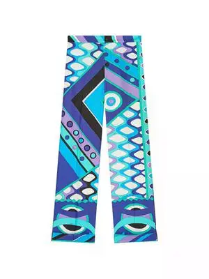 Emilio Pucci Vivara Print Silk Twill Pants