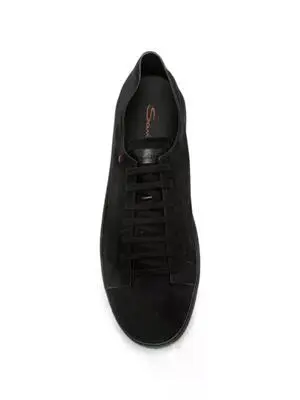 Santoni Suede Lace-up Sneakers