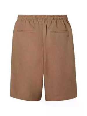 Fendi Linen Drawstring Waist Shorts