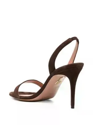 AQUAZZURA So Nude Suede Slingback Sandals