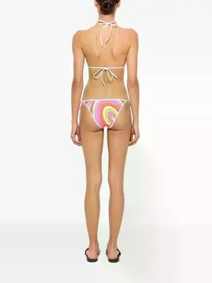 Emilio Pucci Iride-print Triangle Bikini Top