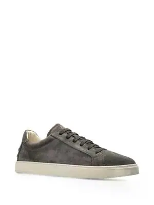 TOD'S Suede Logo-embossed Lace-up Sneakers - Grey