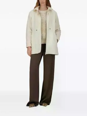Herno Sequin-embellished Corncob-stitch Crew Neck Sweater