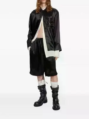 ANN DEMEULEMEESTER Satin-finish Chest-pocket Shirt