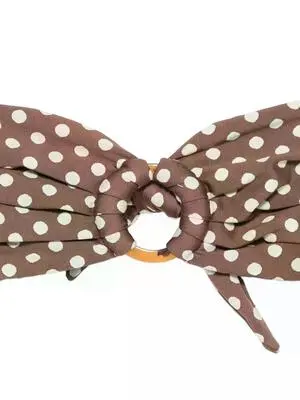 MONTCE Polka-dot Bandeau Bikini Top - Brown