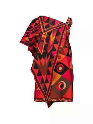 Emilio Pucci Geometric Print Silk Mini Dress