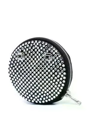 Prada Crystal Embellished Satin Round Crossbody Bag