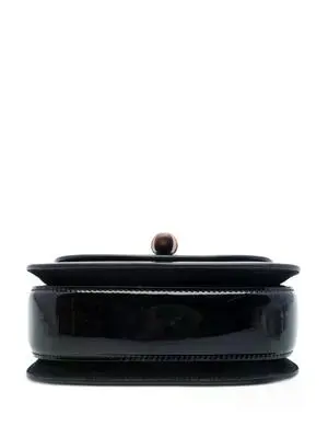 Gucci 1947 Mini Patent Bamboo Top Handle Bag - Black