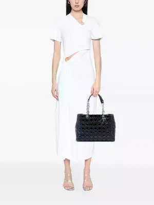 Dior 2012 Large Patent Cannage Lady Soft Shopping Tote Bag