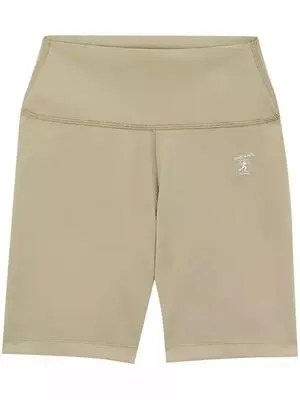 SPORTY & RICH Logo-print Biker Shorts - Neutrals