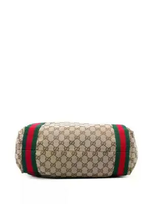 Gucci Gg Canvas Web Tote Bag - Neutrals