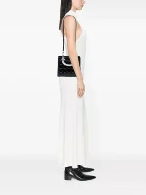 Dior Patent Cannage Lady Satchel - Black