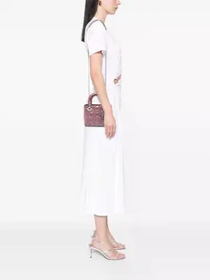 Dior Lambskin Cannage Lady Satchel - Pink