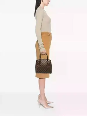 LOUIS VUITTON Damier Ebene Brera Handbag - Brown