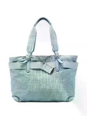 Fendi Zucca Nylon Zip Code Tote Bag