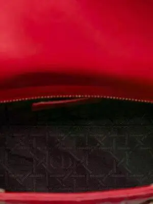 Dior Lambskin Cannage Lady Satchel - Red