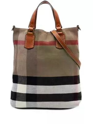 Burberry Mega Check Canvas Tottenham Brit Satchel