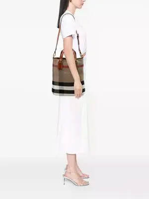 Burberry Mega Check Canvas Tottenham Brit Satchel