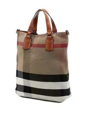 Burberry Mega Check Canvas Tottenham Brit Satchel