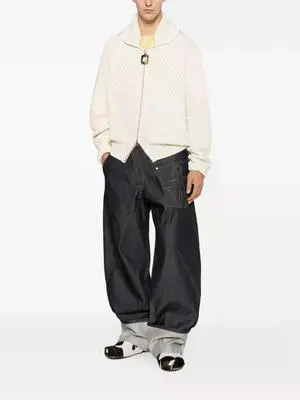 JW Anderson Wide-leg Jeans With Contrast Stitching