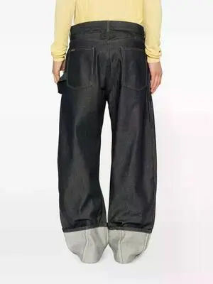 JW Anderson Wide-leg Jeans With Contrast Stitching