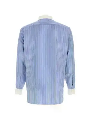 TOM FORD Striped Embroidered Silk Shirt