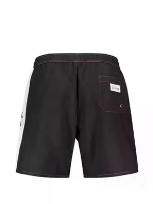 Iceberg Logo Print Swim Shorts - Black