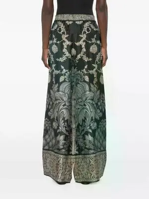 PIERRE-LOUIS MASCIA Baroque Print Wide-leg Trousers
