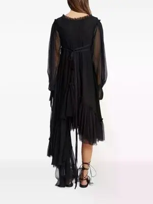 ANN DEMEULEMEESTER Giti Empire Ruffled Asymmetric-hem Dress