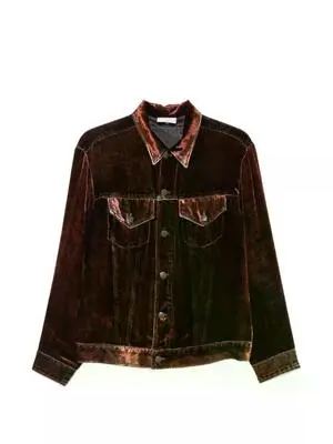 PIERRE-LOUIS MASCIA Velvet Effect Button-down Jacket