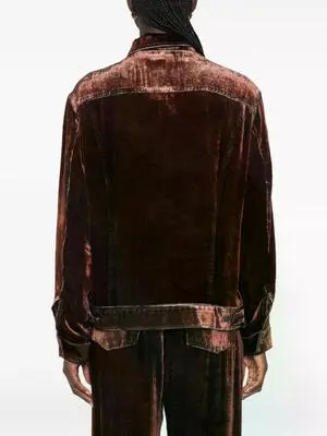 PIERRE-LOUIS MASCIA Velvet Effect Button-down Jacket