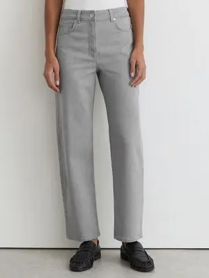REISS Selin Mid-rise Straight-leg Jeans Grey