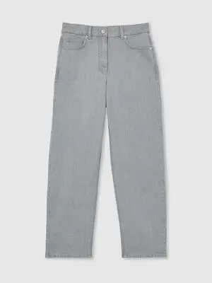 REISS Selin Mid-rise Straight-leg Jeans - Grey
