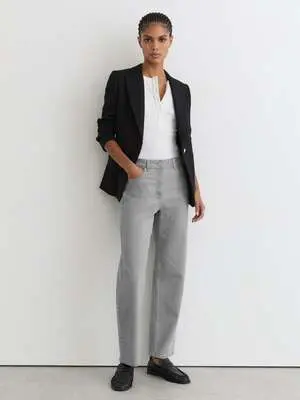 REISS Selin Mid-rise Straight-leg Jeans - Grey