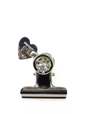 D'HEYGERE Binder-clip Crystal Embellished Earrings
